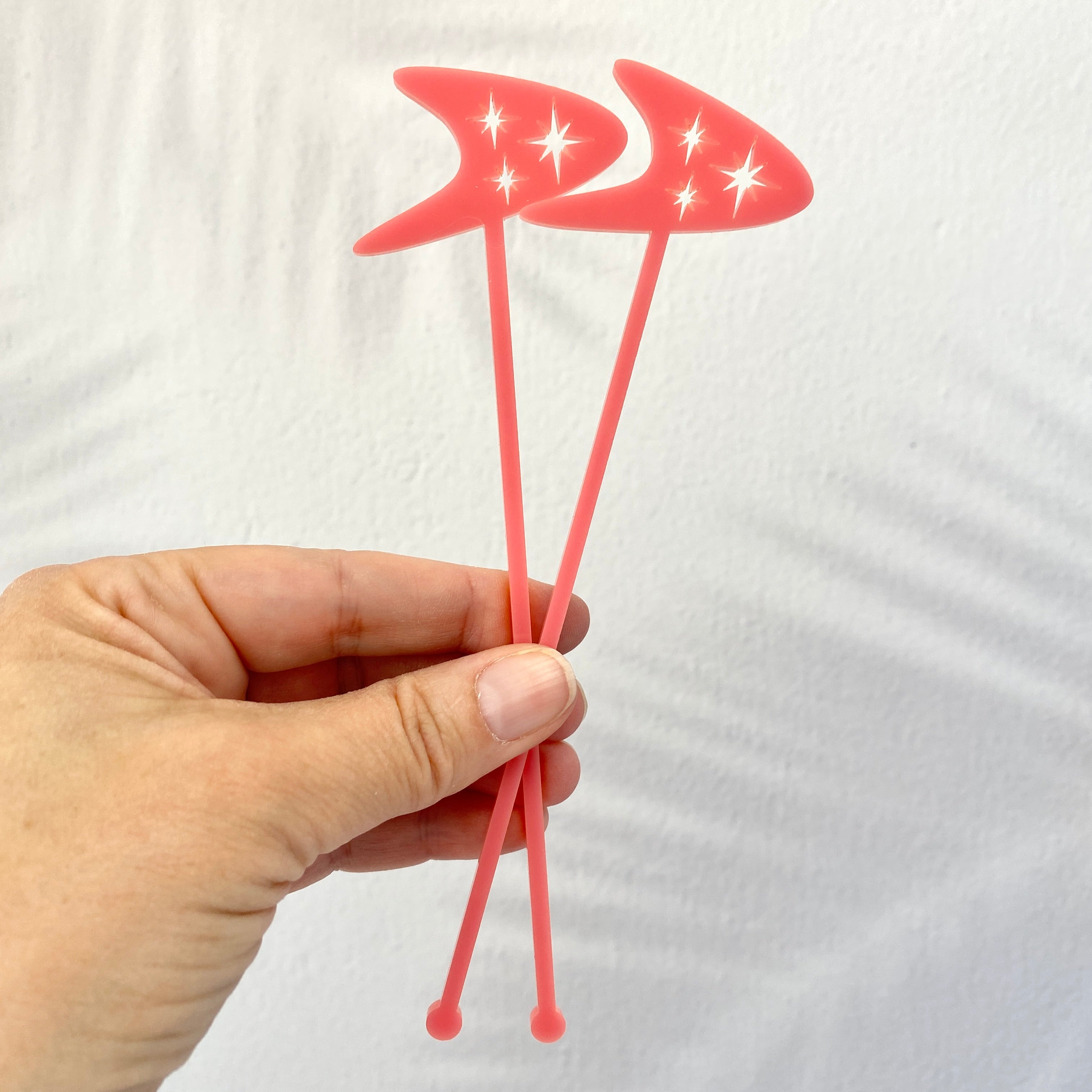 Mid Mod Boomerang Stir Sticks – Atomic Kraftworks