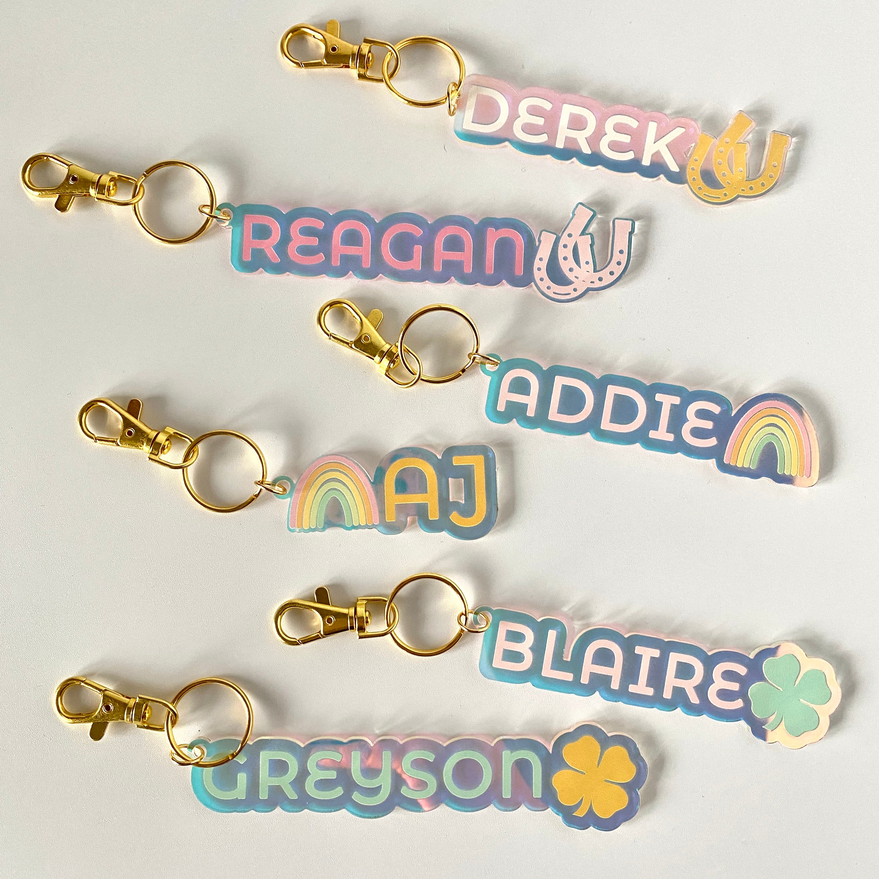 Iridescent Name Bag Tag or Keychain – Atomic Kraftworks